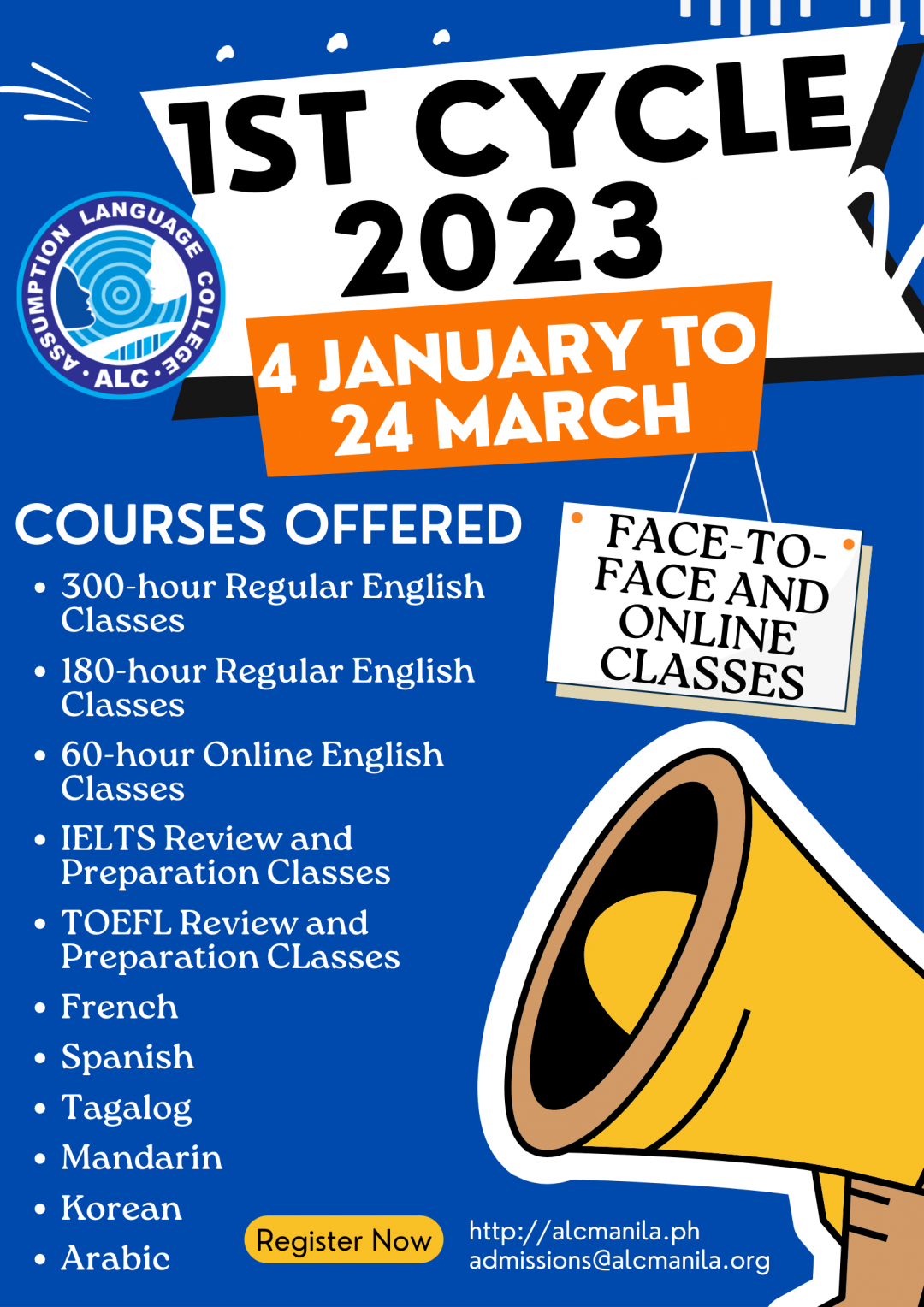 Dates to Remember for First Cycle 2023 – ASSUMPTION LANGUAGE COLLEGE